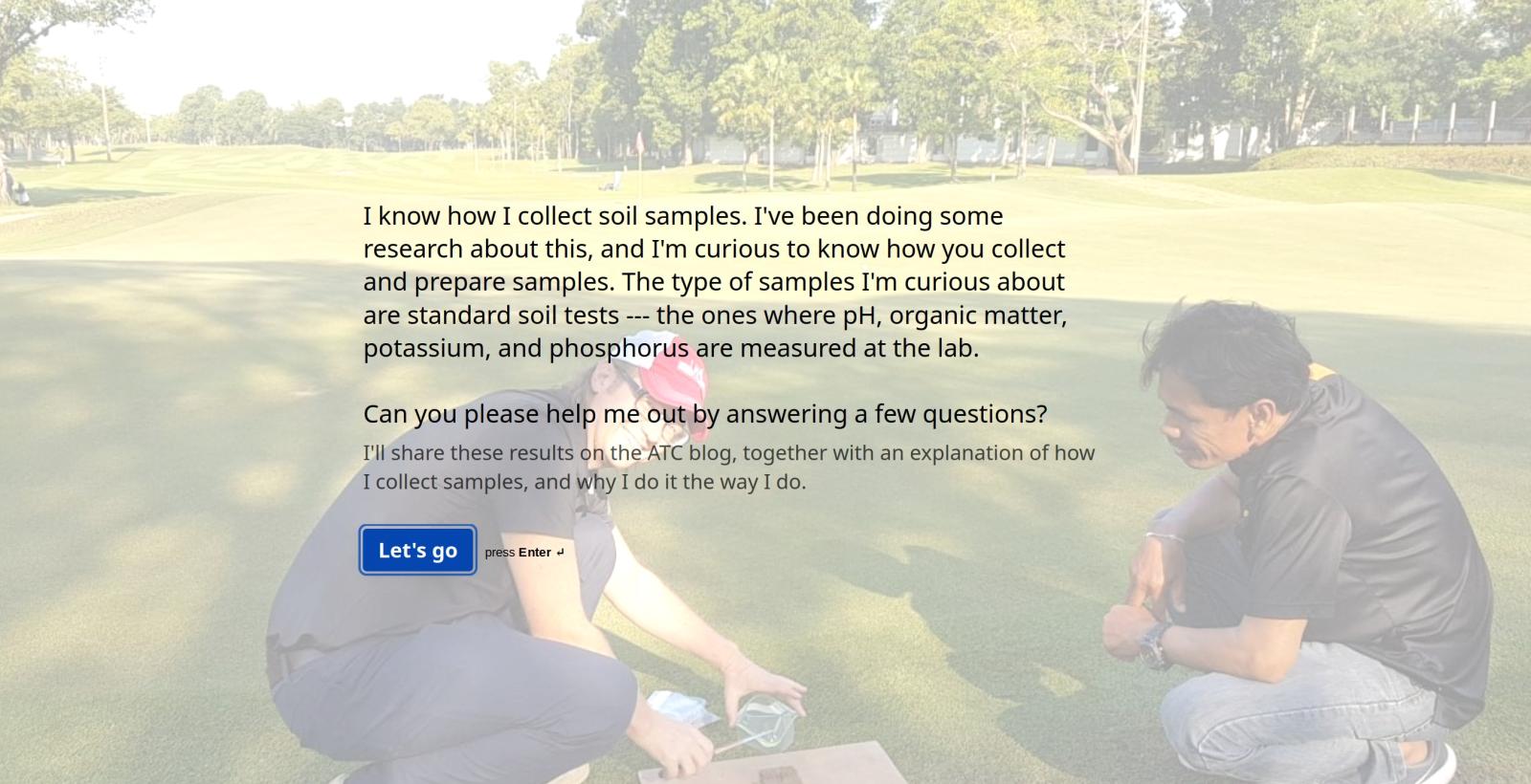 How do you collect and prepare soil samples? | Asian Turfgrass Center