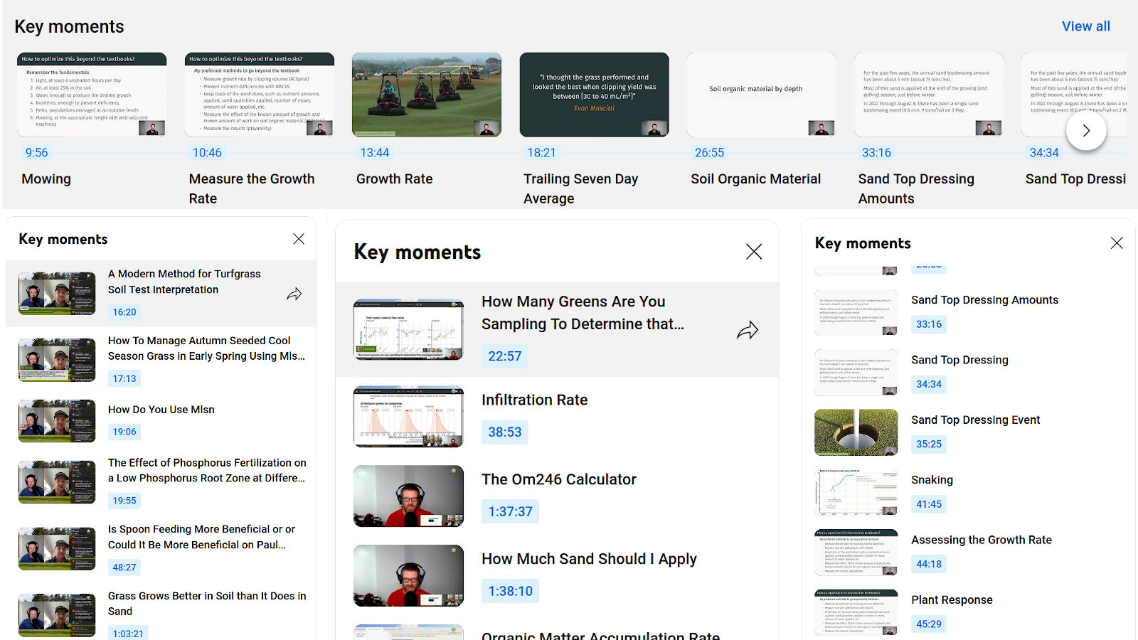 Key moments automatically added on videos | Asian Turfgrass Center