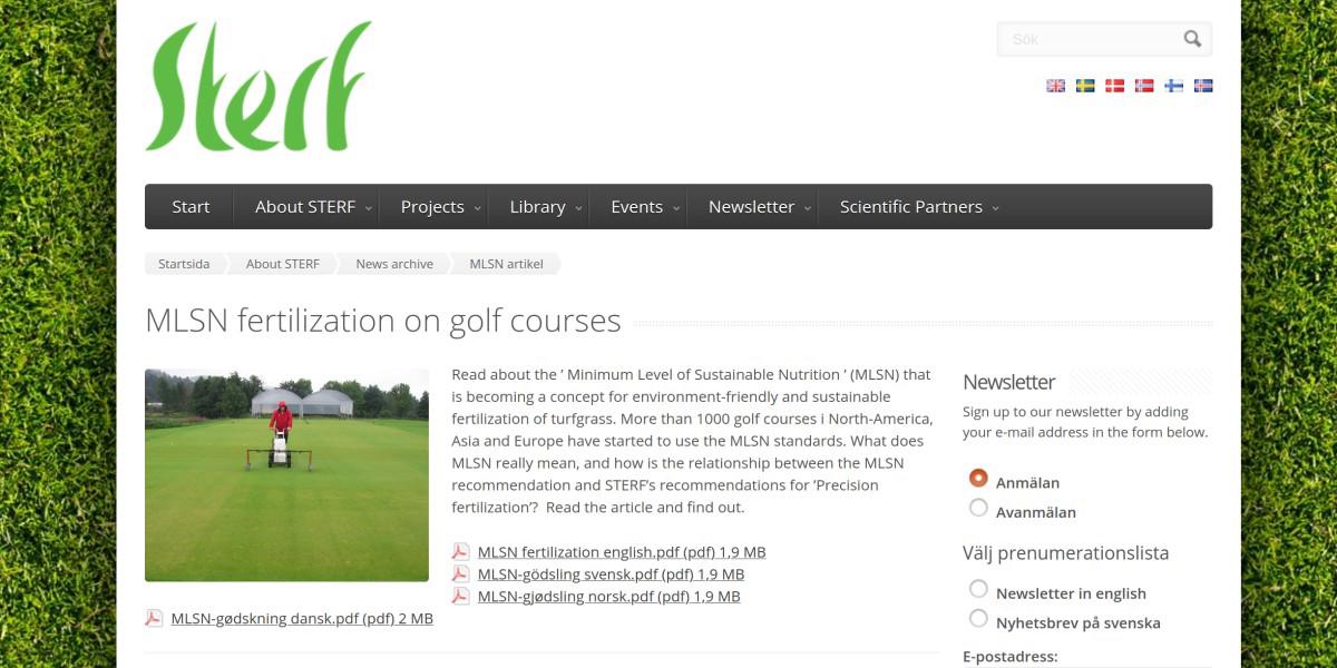 A new article about MLSN fertilization on golf courses | Asian ...